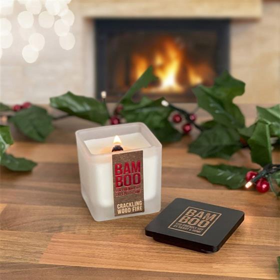Crackling Wood Fire Candle