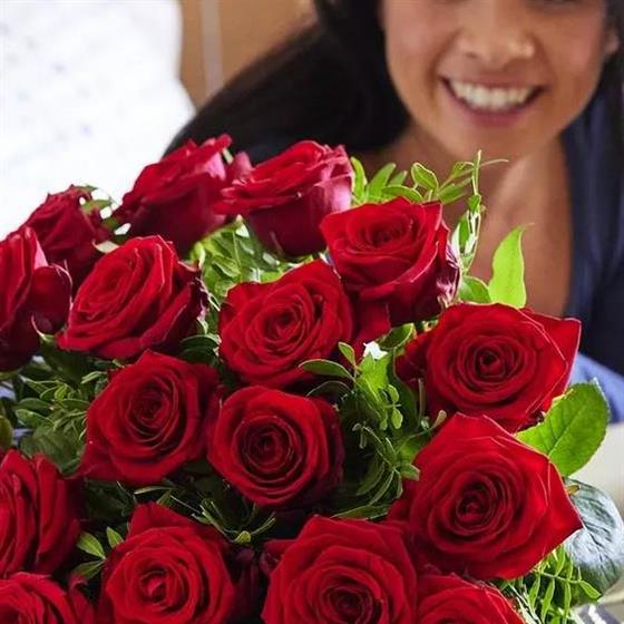 Stunning 24 Large Red Roses